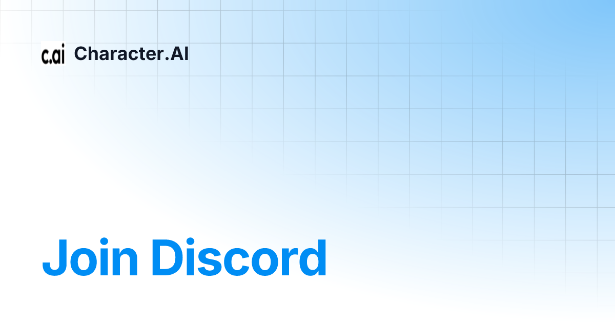 Join Discord | Character.AI
